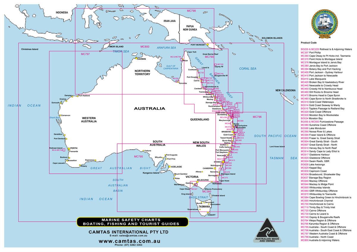 NSW Boating, Fishing, Marine Safety Chart - BOTANY BAY and PORT HACKIN ...