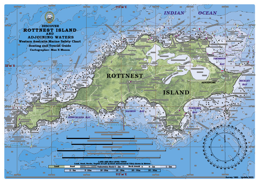 Western Australia Boating, Fishing, Marine Safety Chart - ROTTNEST ISL ...