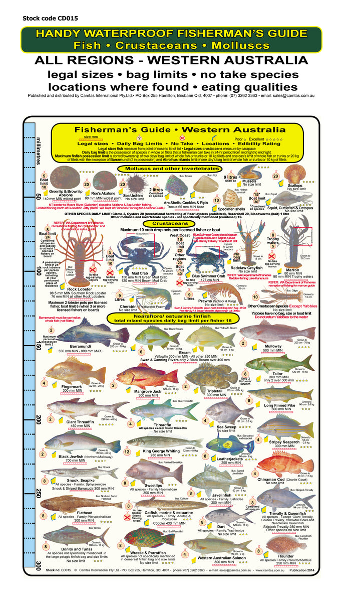 Fishermans Fish Identification Card - Western Australia / FG015L ...